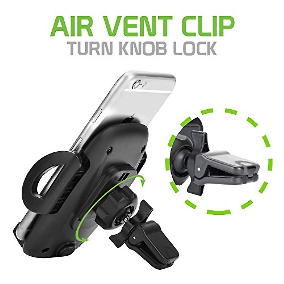 Cellet Car Air Vent Phone Holder Mount – Universal Car Air Vent Phone Mount, Hands Free Cradle Compatible for iPhones Samsung Galaxy Note Google Pixel Moto