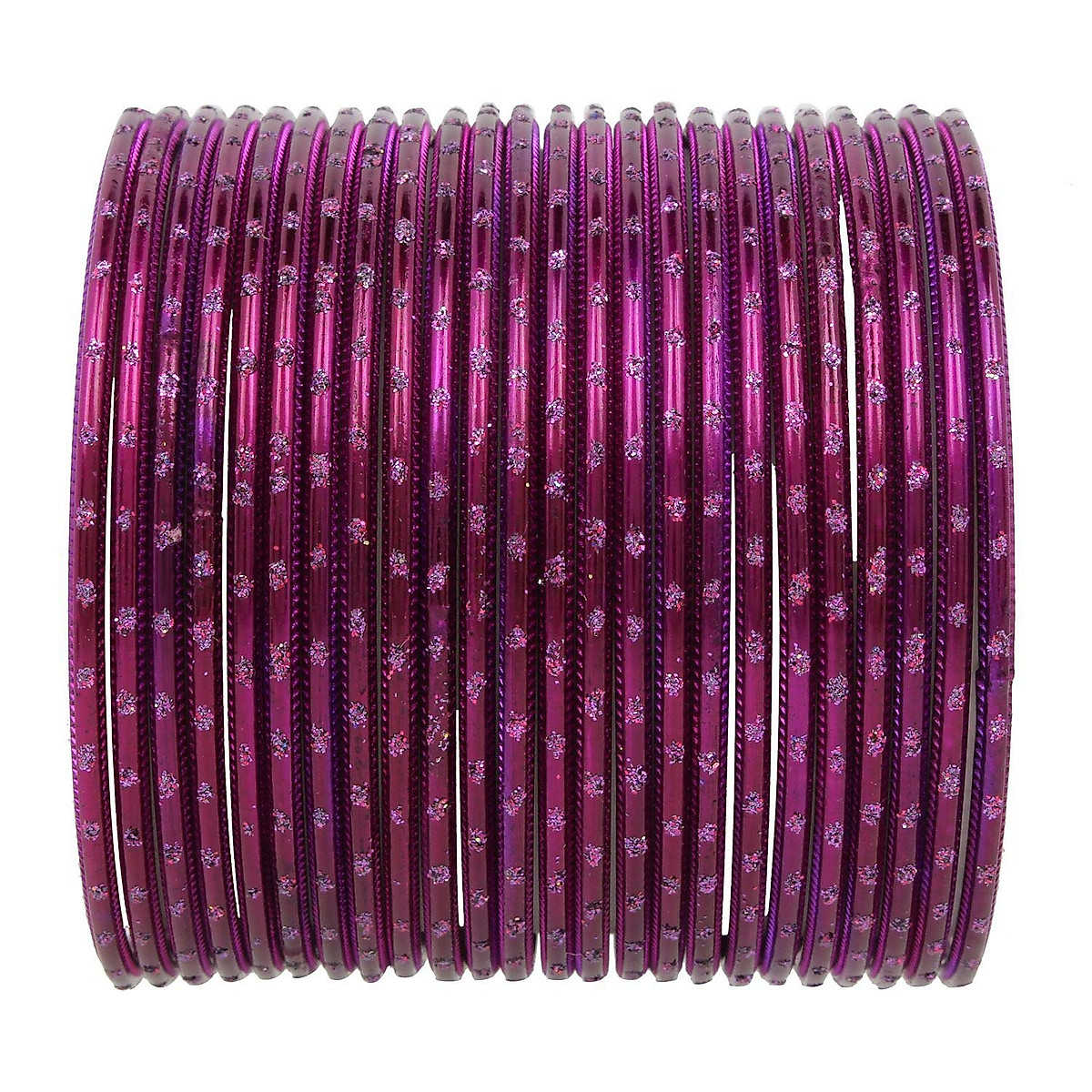 Efulgenz Indian Bangles Set Indian Bangles for Women Bollywood Plain Metal Bangles Bracelet Purple Bangles Indian Costume Jewelry for Women