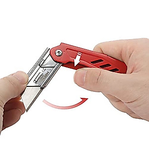 Hyper Tough 2-Piece FOLDING UTILITY KNIFE SET Quick-Change Blade INTEGRATED BELT CLIP