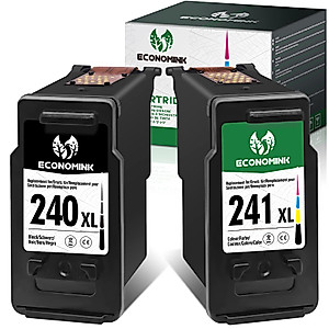 240 and 241 Black Color Combo Pack, Remanufactured Ink Cartridge Replacement for Canon PG-240 XL CL-241 XL for Pixma MG4220 MG3122 MX472 MX452 MG3220 MG3120 MG2120 MG3520 MX532 MG3600 TS5120 MG3620
