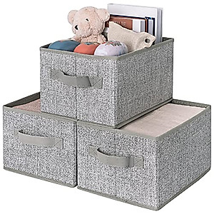 GRANNY SAYS Bundle of 3-Pack Trapezoid Closet Storage Bins & 3-Pack Rectangle Lidless Storage Bins