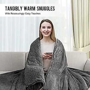 Uttermara Weighted Blanket Twin Size 18 Pounds 48x72 inches, Sherpa Weighted Blankets with Soft Plush Fleece & Cozy Warm Sherpa for Couch Sofa Bed, Winter Heavy Blanket Great for Sleep & Calming