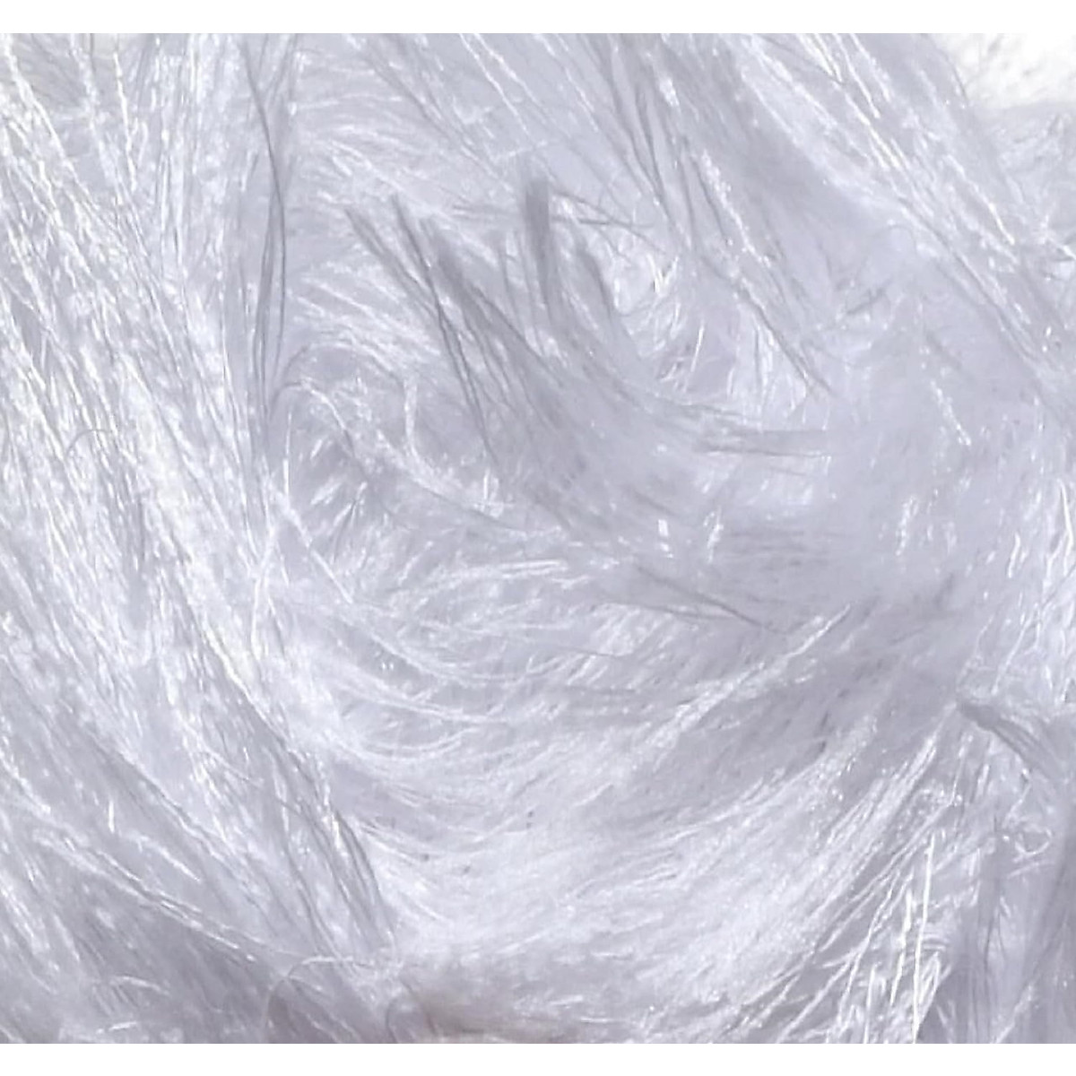 Lukche Eyelash Fun Fur Yarn Premium 100% Polyester 164 Yds (150 Mt), 3.53 Oz (100 Gr) Colorful Crochet Yarn Dıy Hand Knitting. (Optical White, 1 Skein)