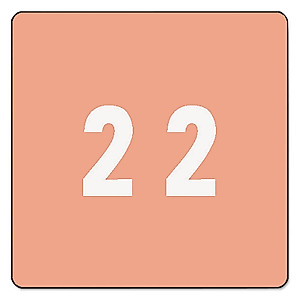 Smead DCC Color-Coded Numeric Label, 2, Label Roll, Pink, 250 Labels per Roll (67422)