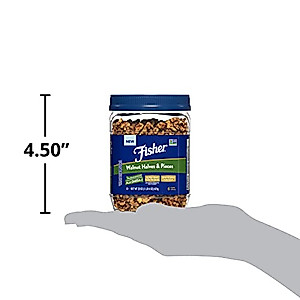 Fisher Chef's Naturals Walnut Halves & Pieces Pantry Pack PET 22 oz, 100% Unsalted Walnuts for Baking & Cooking, Snack Topping, Great with Yogurt & Cereal, Vegan Protein, Keto Snack, Gluten Free, 100% Recyclable