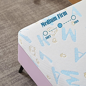 VIPKOE Gel Memory Foam Mattress, Twin XL, 6 Inch Alphabet Bed Mattress, Medium Firm Feel Mattress,Breathable & Cool Sleep Spine Pressure Relief Bed in a Box CertiPUR-US Certified