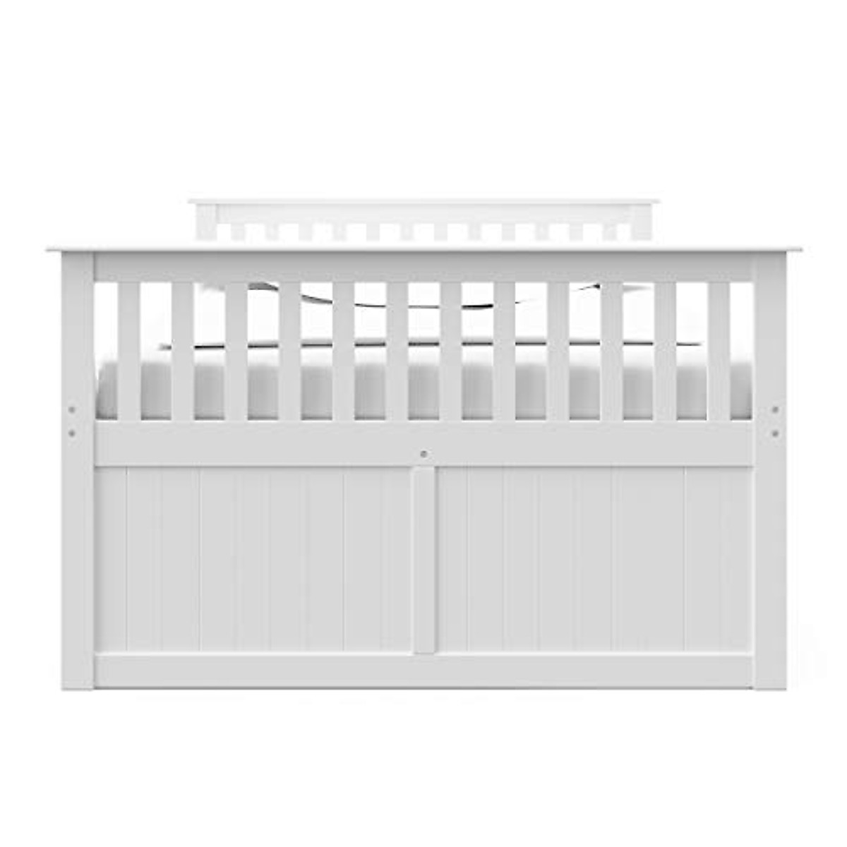 Storkcraft Marco Island Full Captain's Bed Full Twin Sized with Trundle, Bunk Bed Alternative, Great for Sleepovers, Underbed Storage/Organization, White