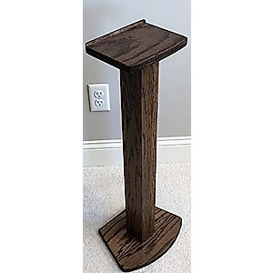 Beautiful Wood Speaker Stand Handcrafted Compatible for SONOS Five/SONOS Play 5. Made in U.S.A. Single Stand. Dark Walnut Color.