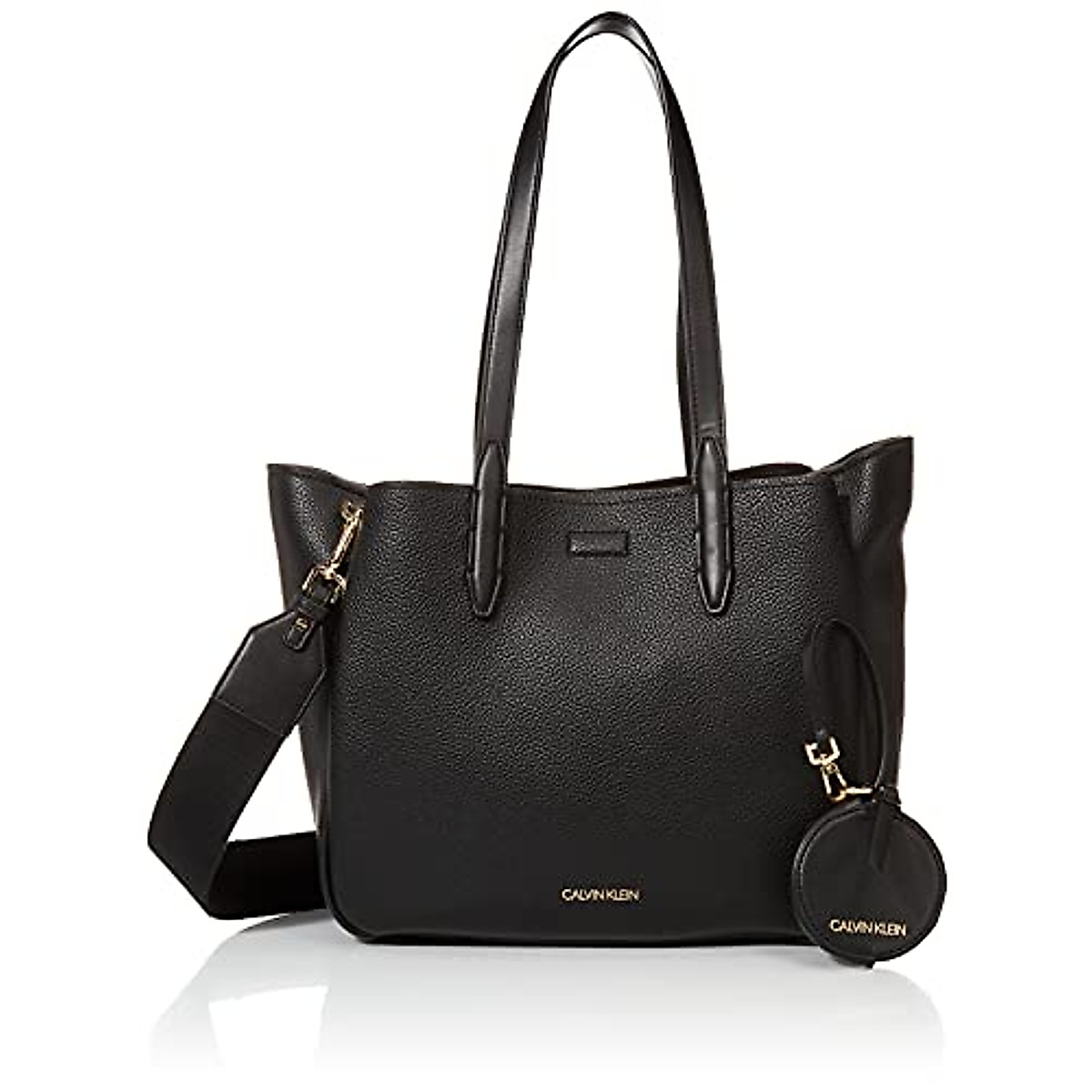 Calvin Klein Millie Novelty Tote, Black/Black