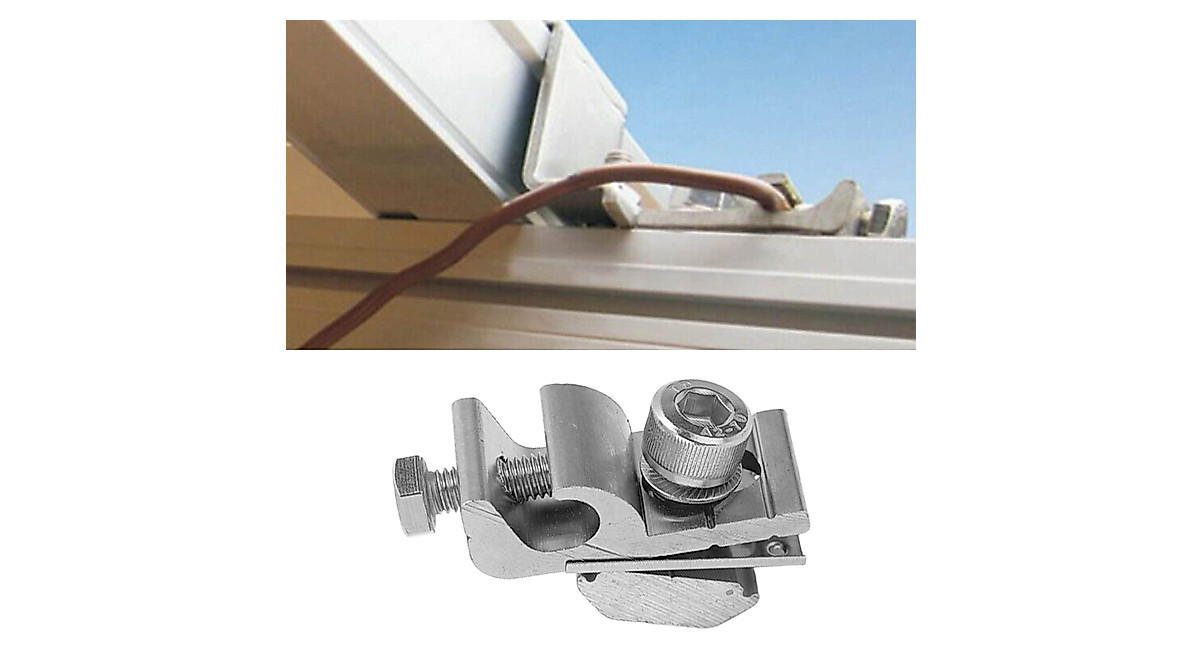 Solar Panel Grounding Clips Set - 10Pcs for Safe Installation