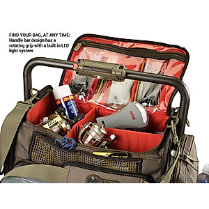 Wild River by CLC Custom Leathercraft WT3702 Tackle Tek Frontier Lighted Handle Bar Fishing Tackle Bag, 5 PT3700 Trays