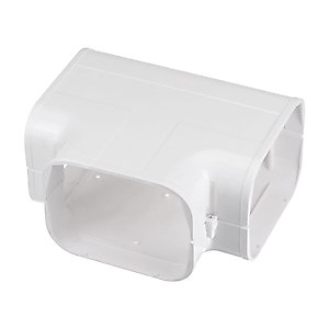 PATIKIL 6" PVC Decorative Line Cover, Tee Elbow Tubing Parts Accessories for Air Conditioner Central AC Heat Pump, White