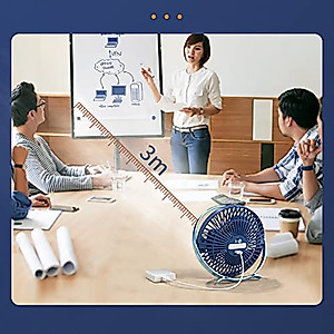 Chchmu USB Desk Fan Mini Desktop Table Fans 2 Speed Personal Quiet Fan with Strong Airflow Portable Cooling Fan with Head Adjustable for Home Bedroom Dormitory Office Table & Desktop, Gold