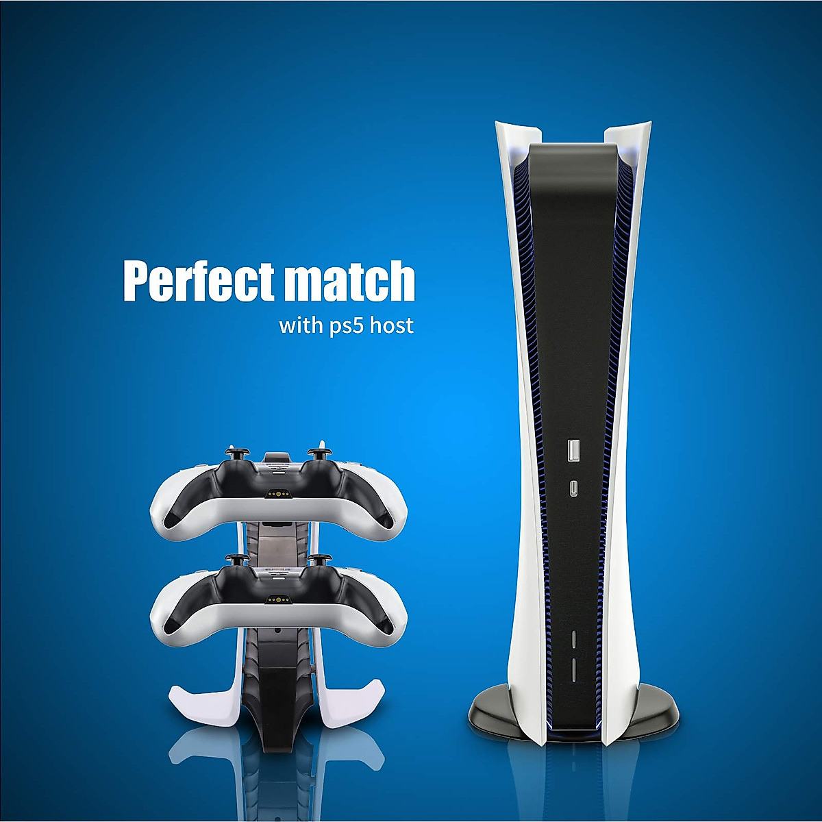 ECHZOVE PS5 Controller Charging Dock, Playstation 5 Controller Charging Station, PS5 Controller Accessories