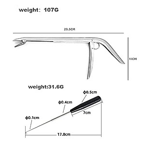 Aofong Hook Remover with Magnetic Hook Remover Tool Saltwater Hook Remover Tweezers Hook Remover Extractor (2padk)