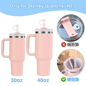 XMBYGY Silicone Spill Proof Stopper Set Compatible with Stanley Quencher H2.0 FlowState Tumbler 40oz/ 30oz, Include 2 Straw Cover Cap, 2 Square Spill Stopper, 2 Round Leak Stopper (Green, H2.0)