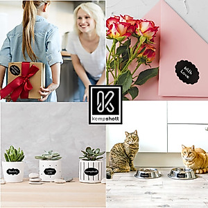 Chalkboard Labels for Jars 162pcs - Waterproof Reusable Chalk Sticker Labels for Containers Storage Jars - 12 Unique Shapes & 3 Sizes Includes Erasable Liquid Chalk Marker & Mini Towel (Pack of 162)