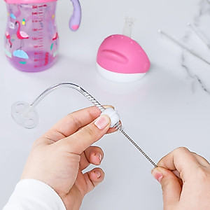 Hiware Straw Cleaner Brush Set, 8-Piece Long Cleaning Brush for Straws on Tumbler, Water Bottle, Sippy Cup, and Pipes, Tubes or Hummingbird Feeders