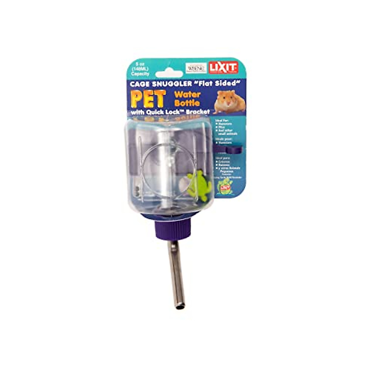 Lixit Quick Lock Super Seal Water Bottles for Hamsters, Guinea Pigs, Rats, Hedgehogs Mice and Other Small Animals. (5oz)