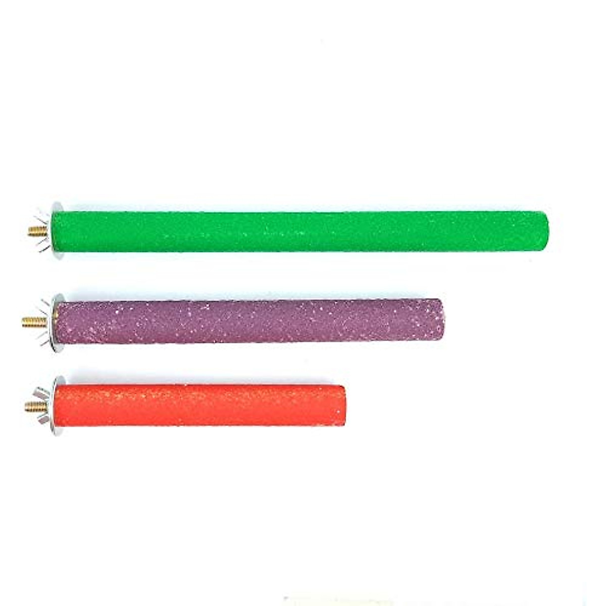 3 Pcs Bird Cage Perch Parrot Parakeet Perches, Colorful Wood Bird Stand Toy Bird Cage Sticks Accessories Supplies for Amazon Parrots, Conures, Cockatiel, Parakeet