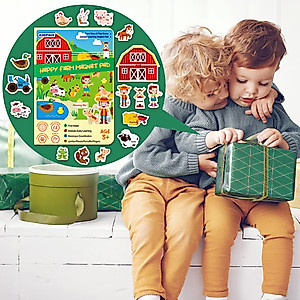 Magnetic Puzzles for Kids Ages 4-8, Travel Games for Toddlers Age 3-5, Educational Farm Theme Preschool Puzzles for Storytelling, Washable Toddler Magnets