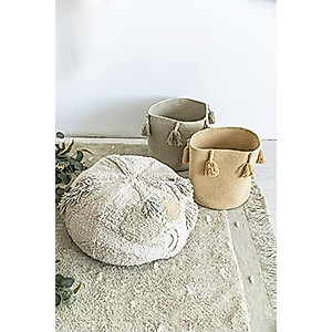 Lorena Canals Basket Woody Honey - Dk Honey, Lt Honey - Baskets - 9" x Ø 9" - 97% Cotton, 3% Other Fibres