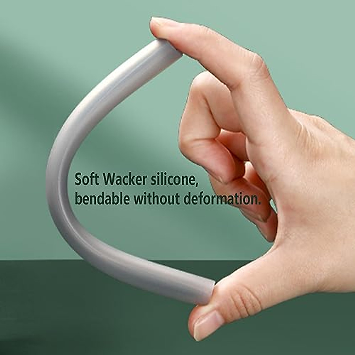 Reusable Food Grade Silicone Drinking Straws,Openable, Washable , Straight Smoothie Straws Cold and Hot Compatible,Long softy & Flexible Straws Green/5 Pcs