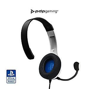PDP LVL30 Wired Headset with Single-Sided One Ear Headphone for PlayStation, PS4, PS5 - Mac, Tablet Compatible - Noise-Cancelling Mic - Lightweight, Cool Comfort, Great for Gaming , School and Remote Work - White