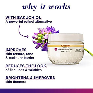 Burt's Bees Renewal Firming Face Cream, Anti-Aging Retinol Alternative, Moisturizing Natural Skin Care, 1.8 Ounce (Packaging May Vary)