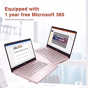 hp Stream Laptop, 14" HD Display, Intel Celeron N4020 Processor, 16GB Memory, 320GB Storage (64GB eMMC + 256GB USB), 1-Year Office 365, Webcam, HDMI, Wi-Fi, USB-C, Windows 11 Home, Pink, JVQ MP