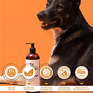 RestoraPet Skin & Coat Essentials - Wild Alaskan Salmon Oil, Natural Liquid Health Supplement for Dogs and Cats - Support Shiny Fur & Seasonal Allergy Relief, Enriched with Omega 3-16 fl. oz. Bottle