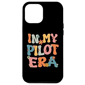 iPhone 14 Pro Max Cute In My Pilot Era Groovy Retro Pilot Mom Dad Funny Case