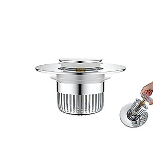 Kitchen Sink Strainer Stopper Kit, Pop Up Sink Stopper, Stainless Steel Food Debris Catcher for Kitchen