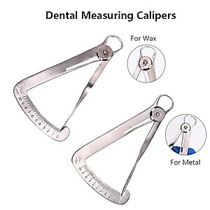Dental Gauge Caliper, Dental Metal Wax Caliper High Precision Orthodontic Gauge, Stailess Steel Measuring Tools Dental Instruments (for Wax)
