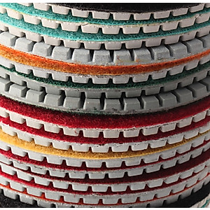 4" Wet/Dry (wet use recommended) Diamond Polishing Pad Grit 30 Set of 52 Pieces for Granite Polish/Concrete Polisher Countertop marble polishing travertine polishing floor polish quartz polish