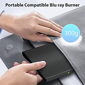Yaeonku External CD DVD Drive, USB 3.0 Portable CD DVD +/-RW Optical Drive, DVD/CD ROM Rewriter Burner, Compatible with Laptop Desktop PC Windows Linux OS Mac