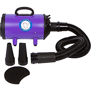 Flying Pig High Velocity Dog Pet Grooming Dryer w/Heater (Model: Flying One, Purple)