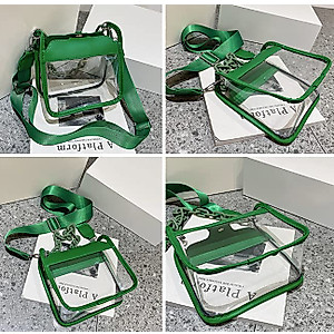Clear Bag for Women Clear Crossbody Bag Clear Purse Stadium Approved Clear Shoulder Bag Satchel Hobo Bag Gift