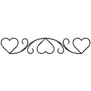 Quilting Stencils for Machine and Hand Quilting - 2 Quilting Stencils for Border Patterns - Heart Border Plastic Quilt Stencil Set with Guide