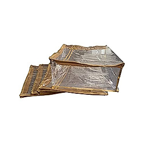 SRB11-L Set of 5 Transparent Garment Storage Bag, Saree Covers, Saree Bag, Sari Storage Bags, Wardrobe Organiser, Clothes Storage Bag, Indian Wedding Gift Packing