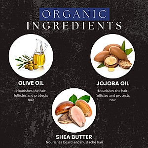 Amazing Earth Beard and Mustache Cream for Men -Certified Organic, Styling, Hair Growth, Soft Beard, Chemical-Free and Vegan -50 g