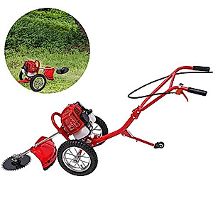 Lidhujnk 1.8KW 49cc Air-Cooled Two-Stroke Gasoline Lawn Mower Hand-Pull Cutter Trimmer, Hedge Trimmer, Grass Trimmer, and Brush Cutter for Yard, Garden