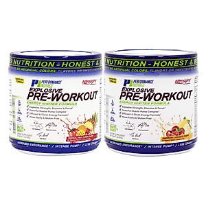 Performance Inspired Nutrition PreWorkout Powder - All Natural - G-Free & Vegan Formula - Contains Citrulline - Nitrosigine - Green Tea - Arginine - Beta Alanine - Tropical Fruit Punch - 32 Servings