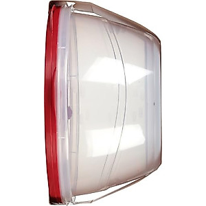 Rubbermaid TakeAlongs Serving Bowl Food Storage Containers, 15.7 Cup, Tint Chili, 2 Count