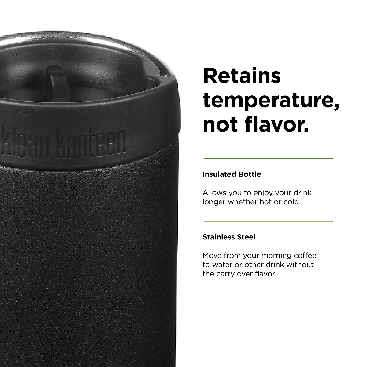 Klean Kanteen TK Wide 12 Oz Black
