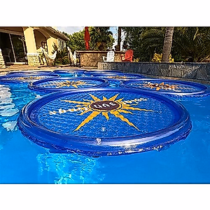 Solar Sun Rings 60 Inch Above Ground or Inground Swimming Pool Hot Tub Spa Heating Accessory Circular Heater Solar Cover, Blue (Cover Only)
