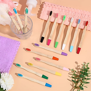 Estune Kids Bamboo Toothbrushes Soft Bristle Toothbrush Individually Wrapped Toddler Toothbrush Manual Travel Tooth Brushes for Kids Children Adults School Travel Teeth Oral Supplies 5.7 Inch(24 Pcs)