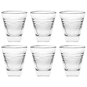 Barski - European Glass - Double Old Fashioned Tumbler Glasses - Uniquely Designed - Set of 6-10 oz. - Made in Europe