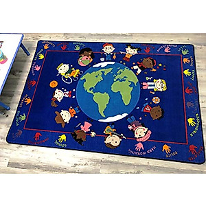 KidCarpet.com World Character Classroom Rug, 4' x 6' Rectangle