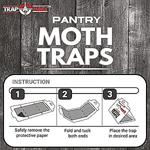 8 Pack Pantry Moth Traps- Safe and Effective for Food and Cupboard- Glue Traps with Pheromones for Pantry Moths